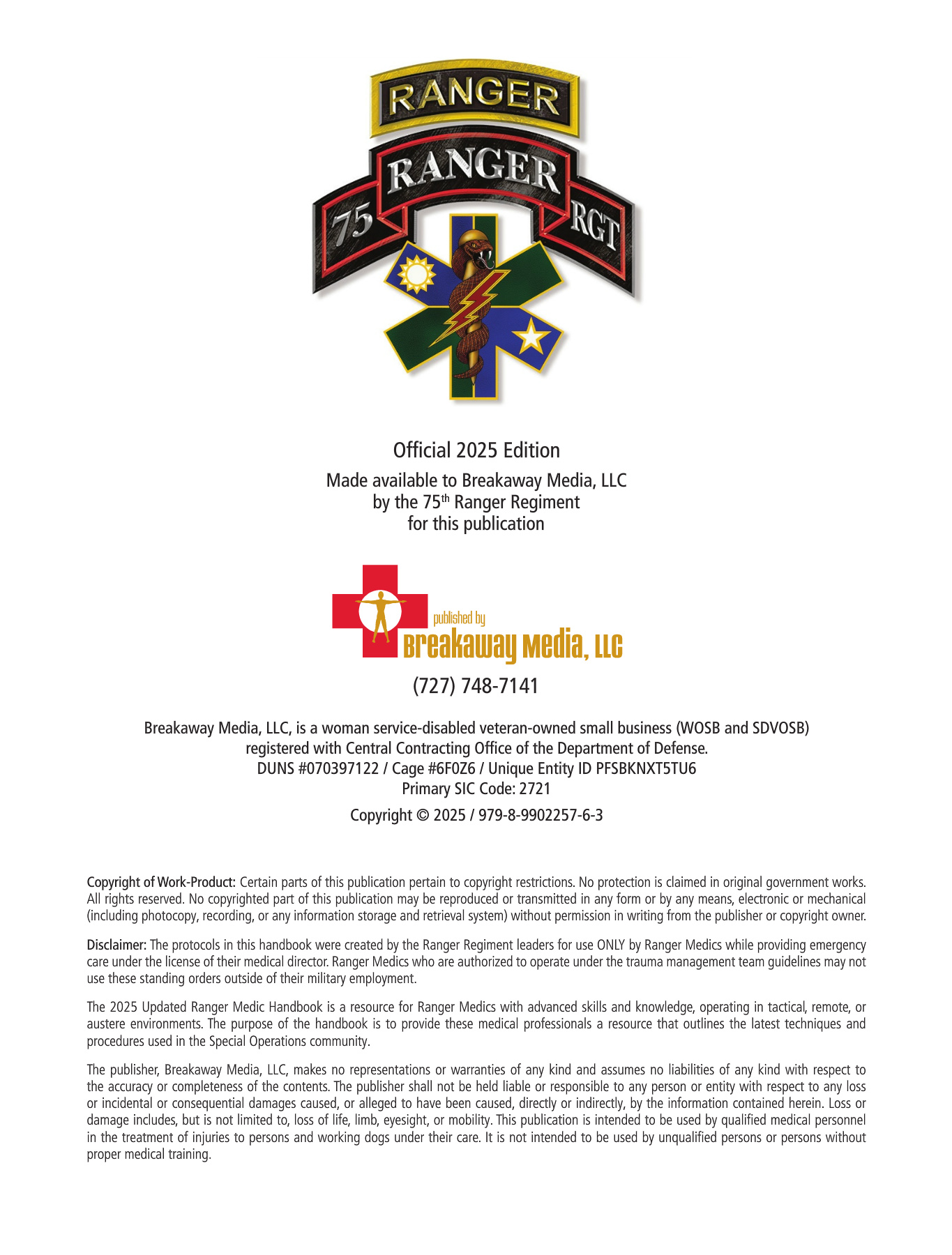 2025 Ranger Medic Handbook